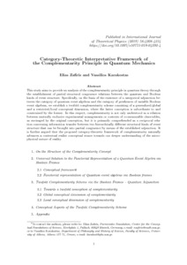 Category-Theoretic Interpretative Framework of the Complementarity Principle in Quantum ...